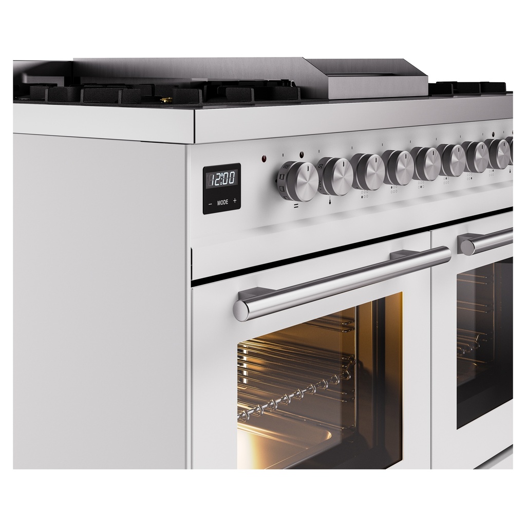 ILVE UPD40FWMPWHLP Professional Plus II 40 inch Dual Fuel Range (Liquid ...