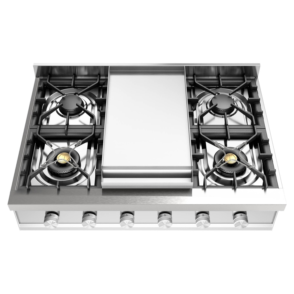 ILVE UHCP36FSS Professional Plus II 36 inch Built-In Gas Rangetop with ...