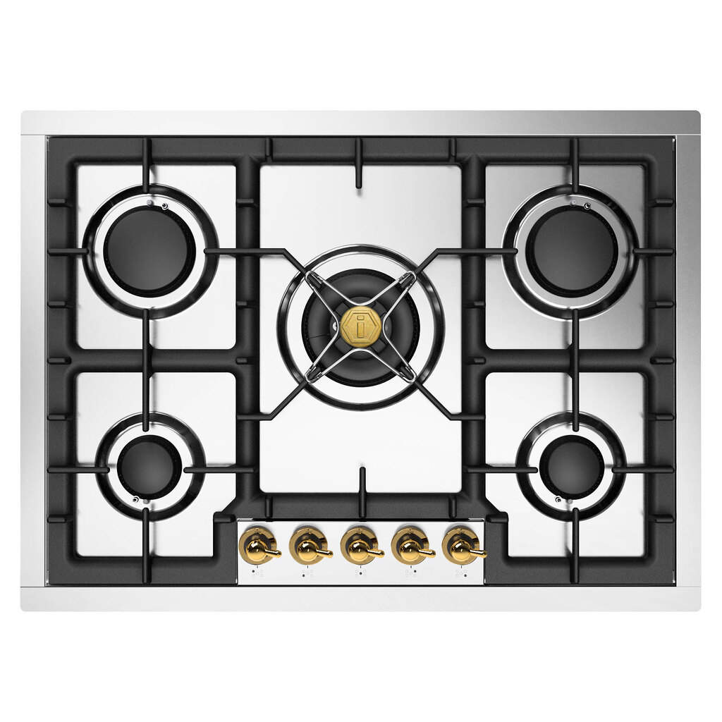 ILVE UHCPT75NSSGLP Nostalgie II 30 inch Built-In Gas Cooktop with 5 ...
