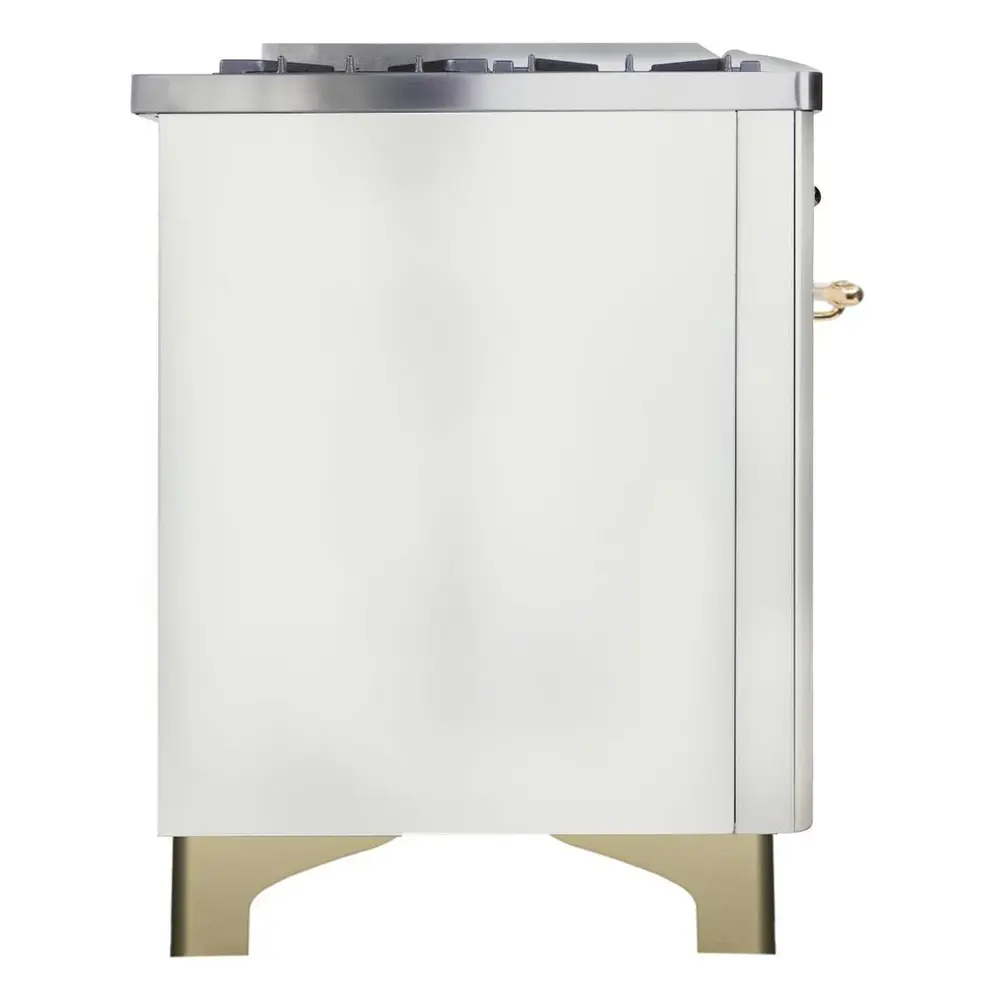 ILVE UM12FDNS3WHG Majestic II 48 inch Dual Fuel Range with 8 Burners ...