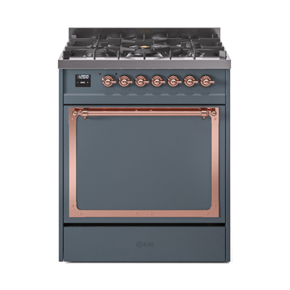 ILVE UN30QNMPBGPLP Nostalgie II Noblesse 30 inch Dual Fuel Range ...
