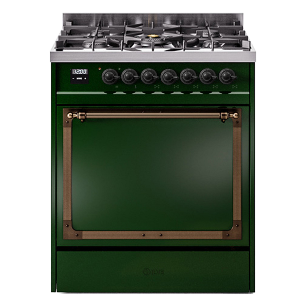 ILVE UN30QNMPEGBLP Nostalgie II Noblesse 30 inch Dual Fuel Range ...