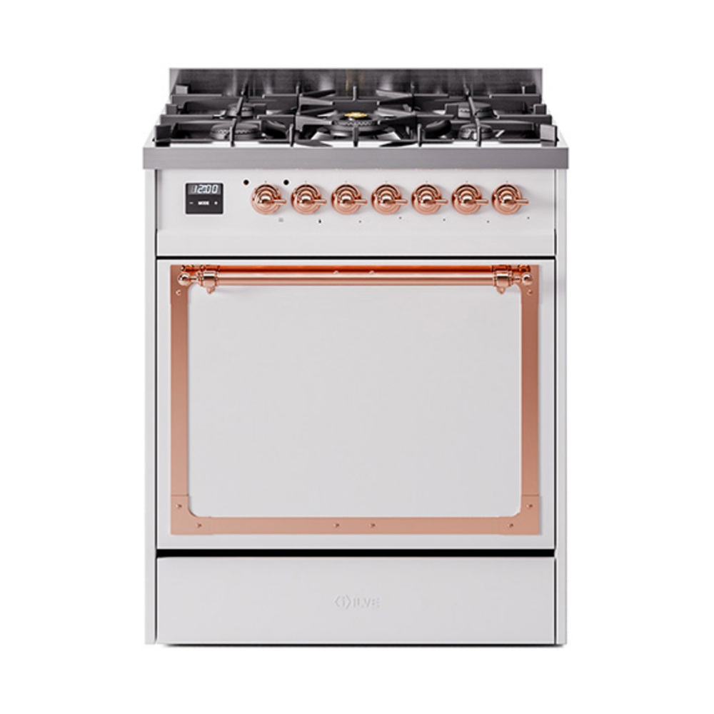ILVE UN30QNMPWHP Nostalgie II Noblesse 30 inch Dual Fuel Range (Natural ...